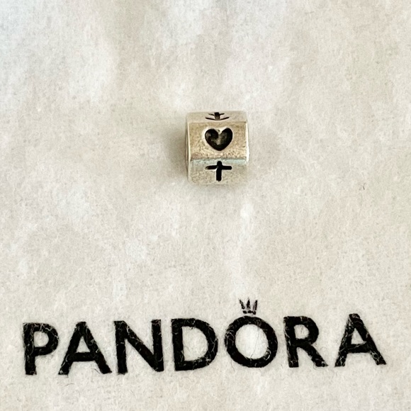 Pandora | Jewelry | Pandora Sterling Silver Faith Hope Love Charm ...